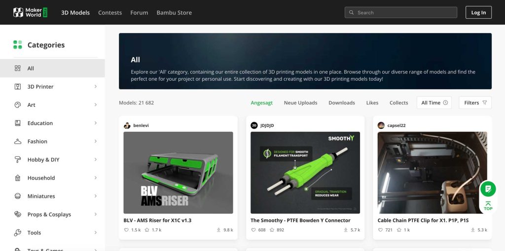 MakerWorld: 3D model platform from Bambu Lab has been launched