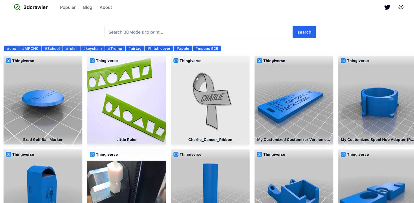 3DCrawler launches search engine for 3D printing models