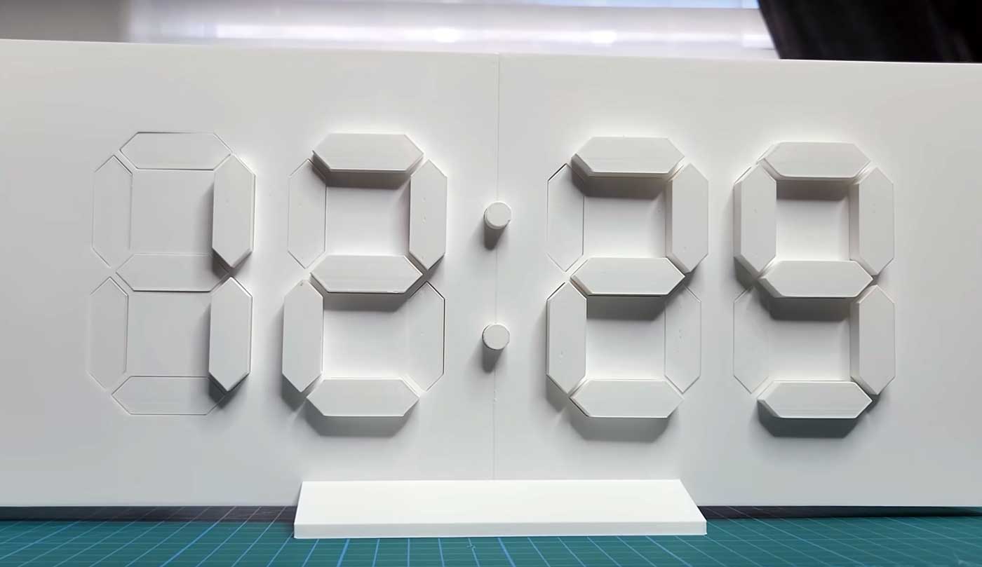 YouTuber presents minimalist digital wall clock from the 3D printer
