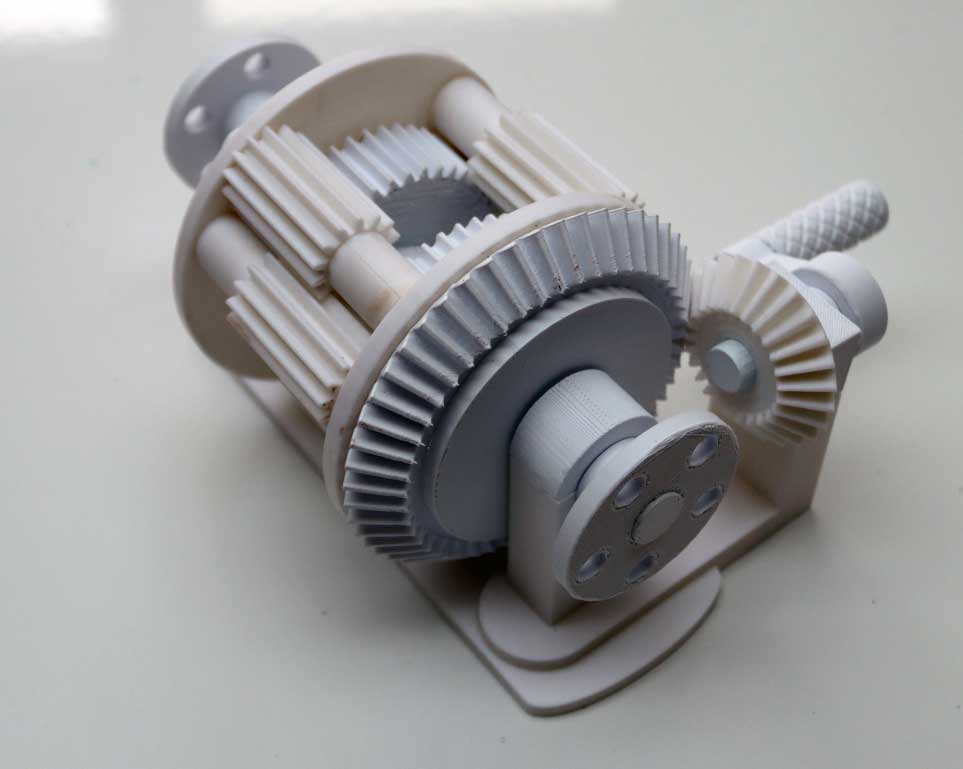 YouTuber presents 3D-printed self-locking differential gearbox